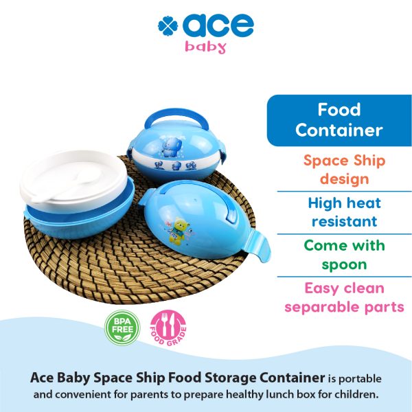 ACE BABY Multi-purpose Food Storage Container Kids Space Ship Design ...